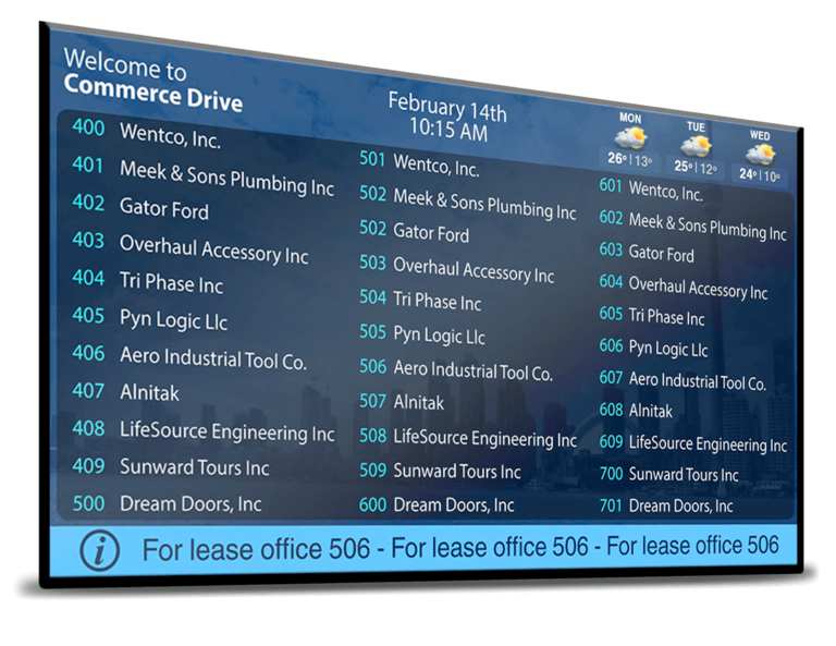 Digital Building Directories - Netvisual Digital Signage